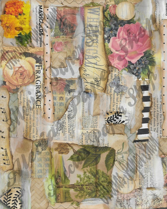 DIGITAL Collage Pages for Junk Journals Art Envelopes Tags | Etsy
