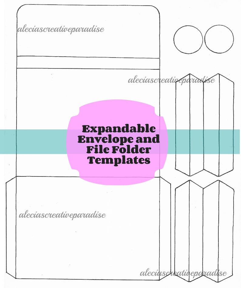 New Expandable Envelope And Small File Folder Templates For Etsy