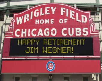 Personalized Wrigley Field Chicago Cubs Sign Canvas Print | Etsy