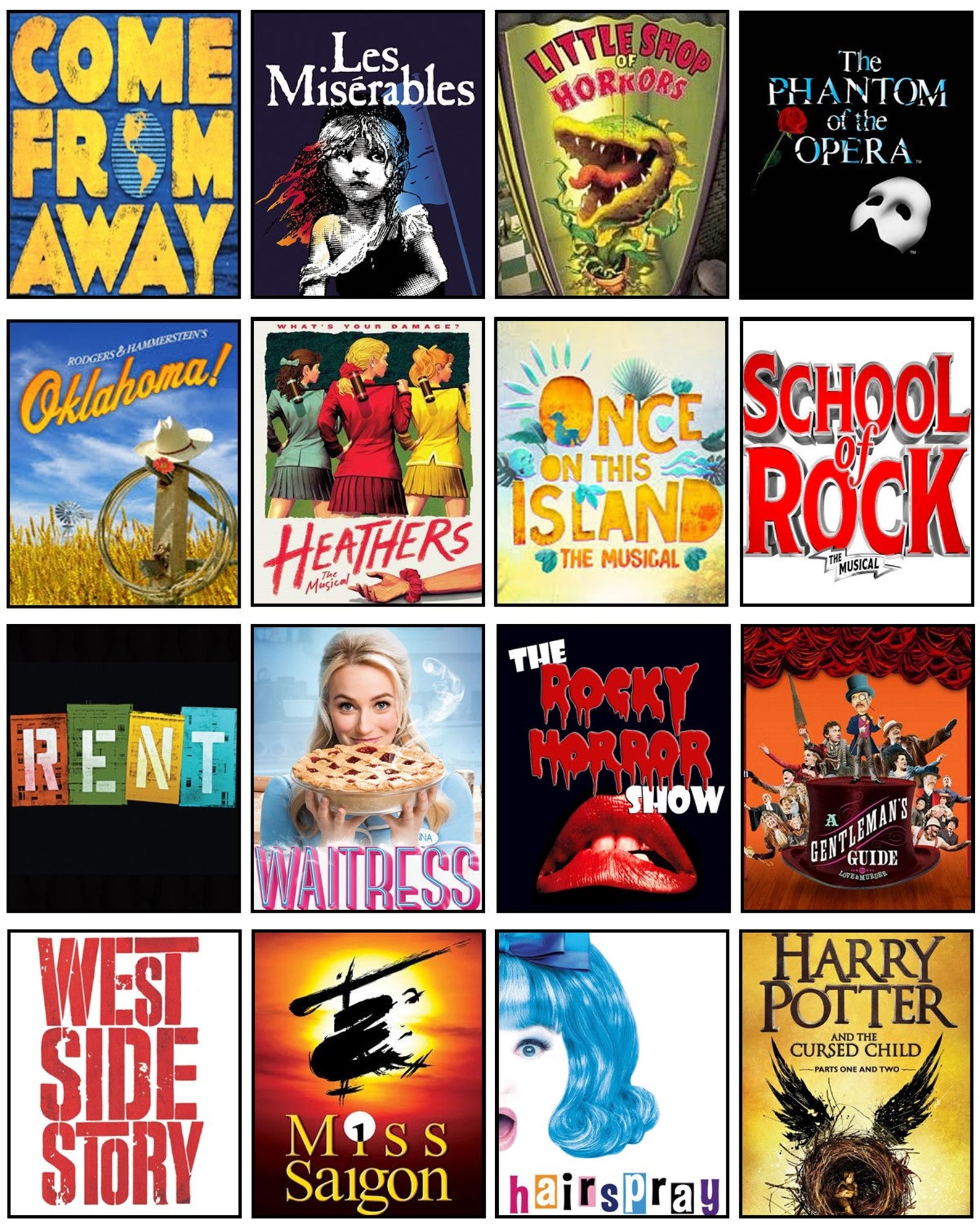 Broadway Musical Theatre Art Custom Broadway Art Gallery | Etsy