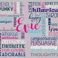 Word Collage - Etsy