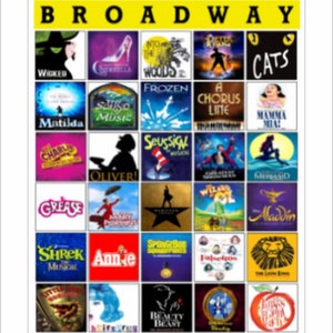 Abcs of Broadway Musical Tribute Art Custom Broadway Art Gallery ...
