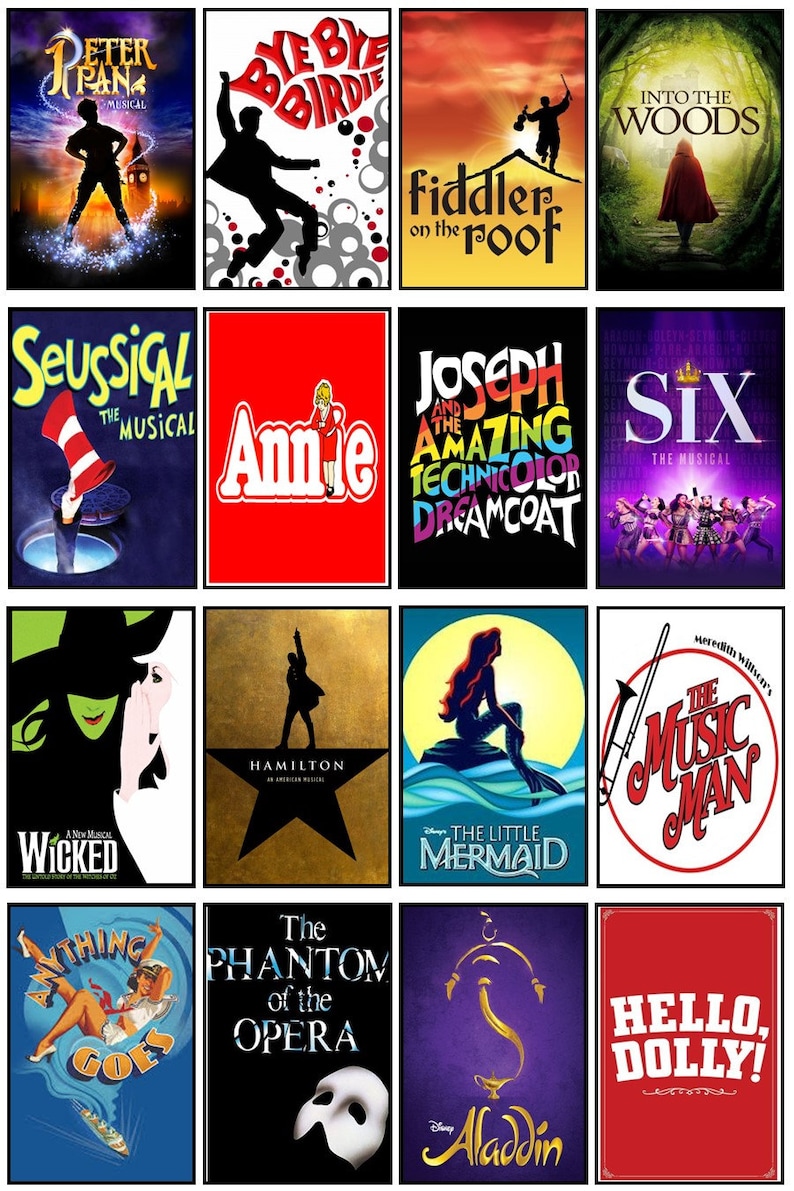 Broadway Musical Theatre Art Custom Broadway Art Gallery | Etsy