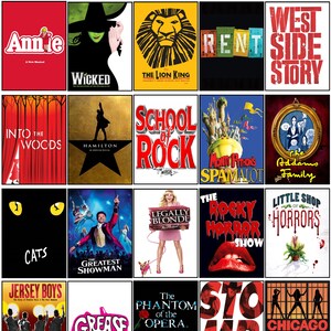 Broadway Musical Tribute Art- CUSTOM BROADWAY POSTER - 25 Shows ...