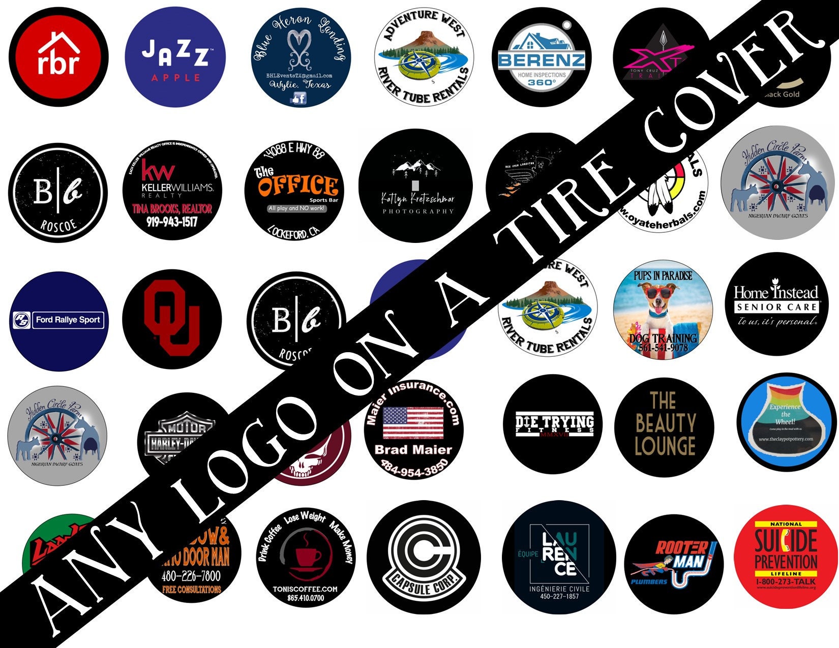 Logo Spare Tire Cover Custom Jeep Spare Tire Cover Your Logo - Etsy