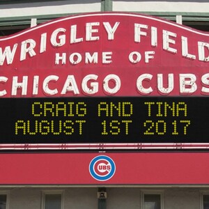 Personalized Wrigley Field Chicago Cubs Sign Canvas Print - Etsy