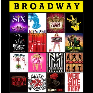 Broadway Musical Tribute Art- CUSTOM BROADWAY POSTER - 16 Shows ...