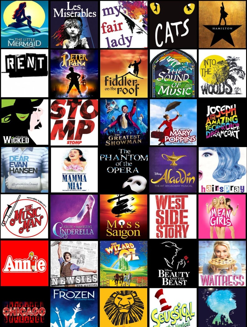 Broadway Musical Theater Fan Blanket- 35 Favorite Musicals Broadway ...