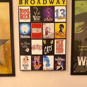 Broadway Musical Tribute Art- CUSTOM BROADWAY POSTER - 20 Shows ...