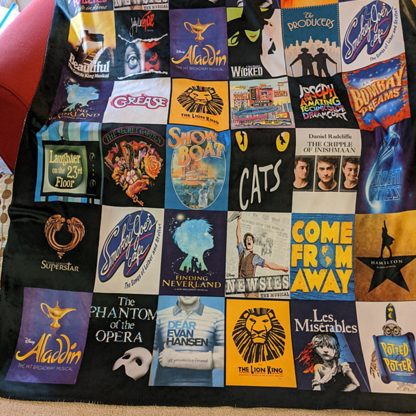 Broadway Musical Theater Fan Blanket- 35 Favorite Musicals Broadway ...