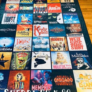 Broadway Musical Theater Fan Blanket- 35 Favorite Musicals Broadway ...