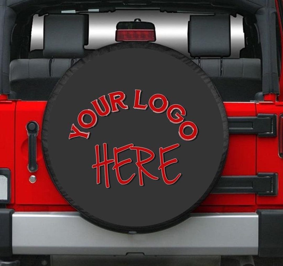 Logo Spare Tire Cover, Custom Jeep Spare Tire Cover, Your Logo on a ...