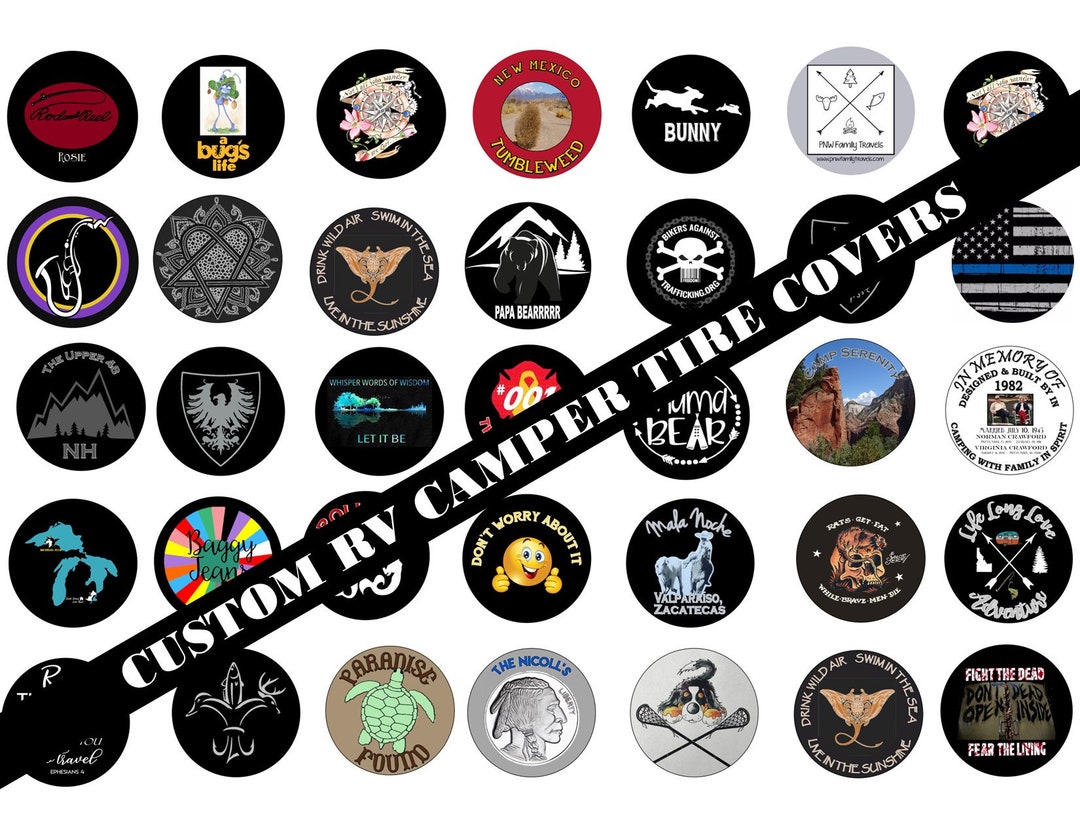 Personalized Custom Design RV Tire Cover, Custom Personalized RV Spare ...