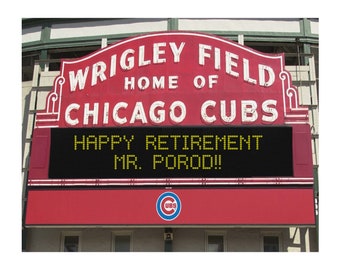 Personalized Wrigley Field Sign Canvas 8x10 Chicago Cubs - Etsy