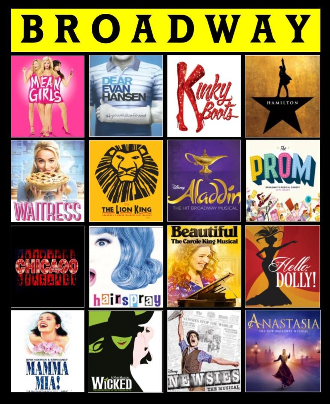 Customized Broadway Fan Blanket- Personalized With Your Favorite Plays ...