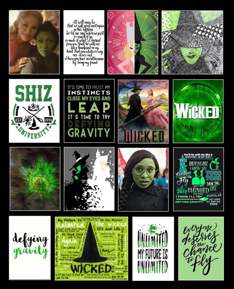 Custom Wicked Broadway Art Blanket - "wicked" the Musical- Inspired Fan ...