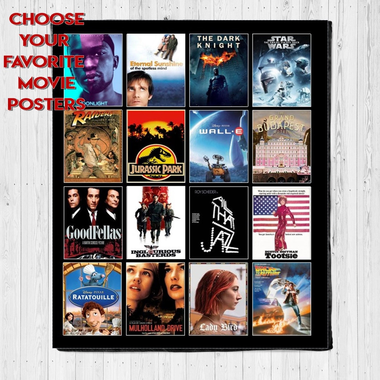 Custom Movie Poster Fan Blanket- Customize With Your Favorite Movies ...