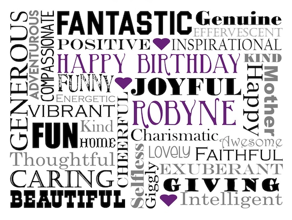 Word Collage Blanket Unique Birthday Present Bestseller | Etsy