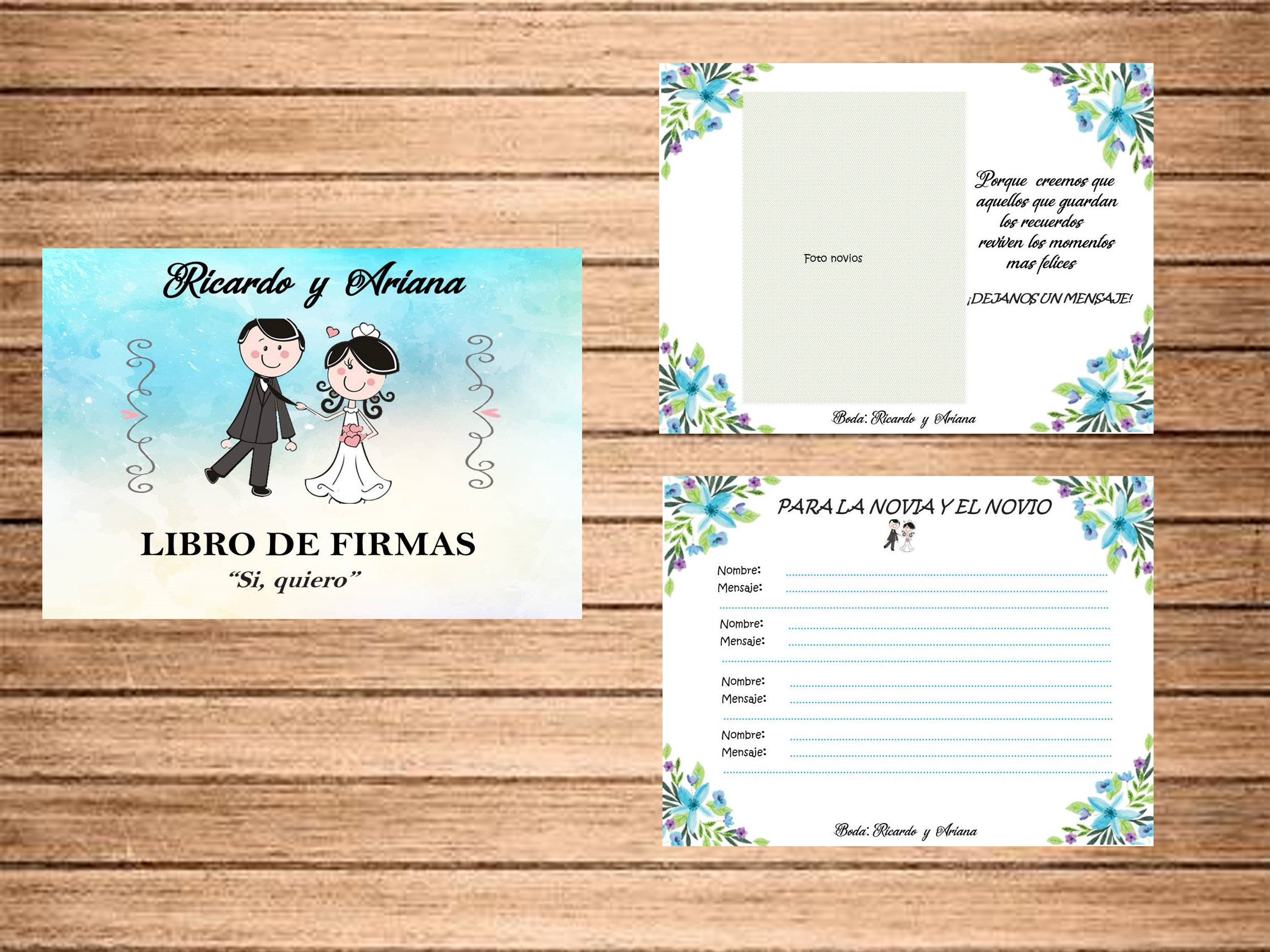 Livre de signature pour le mariage fait sur commande, livre de mariage ...