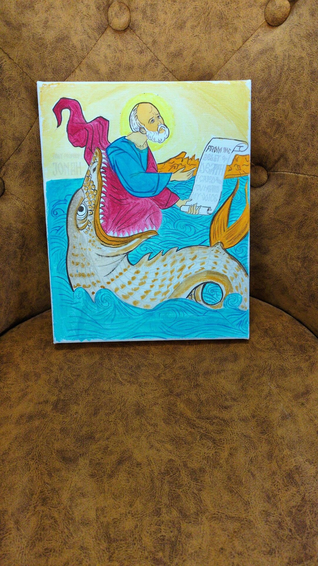 The Prophet JONAH. Paint Your Own Icon on Stretched Canvas 8*10 Inches ...