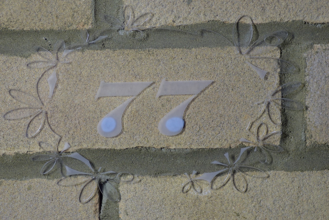 Door Number Deep Engraved Personalised Natural Slate House - Etsy UK