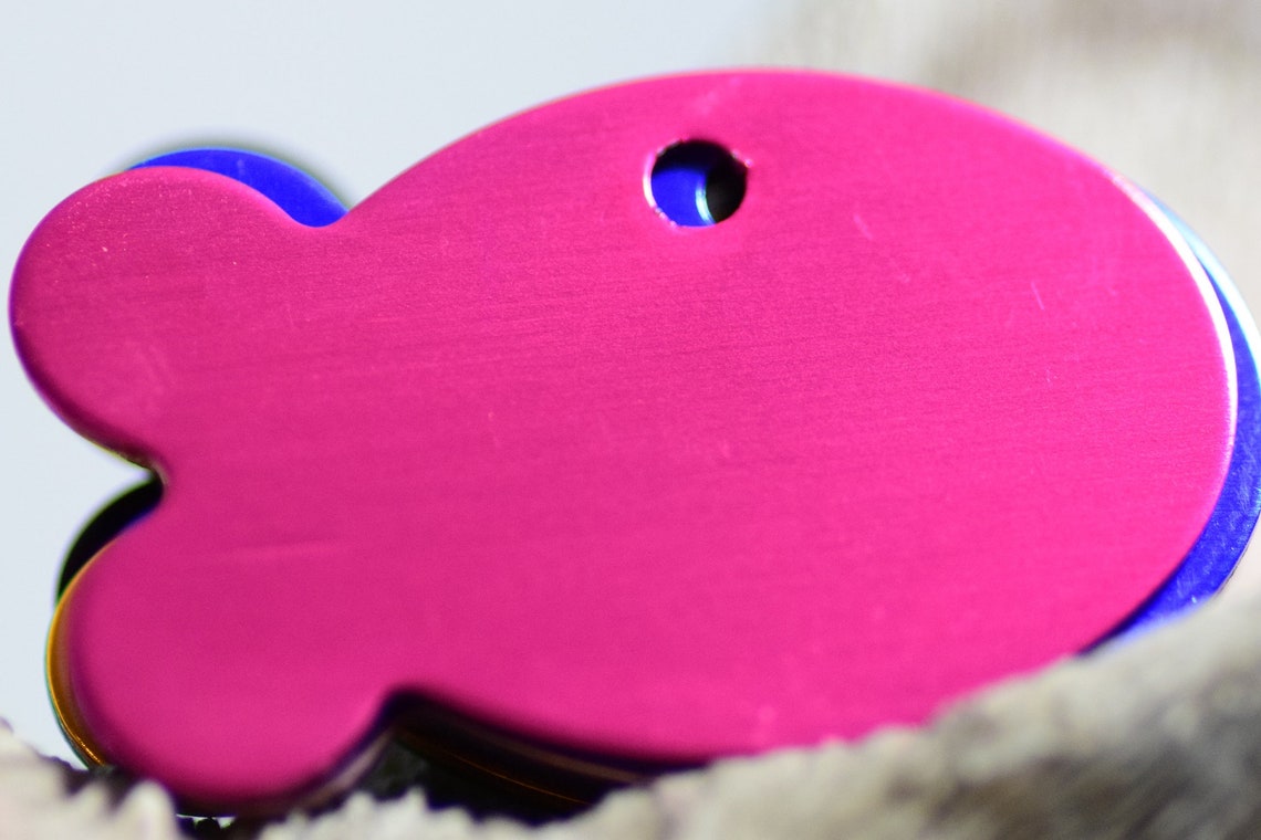 Pet tag id tag engraved personalised fish tag styles with 10 | Etsy