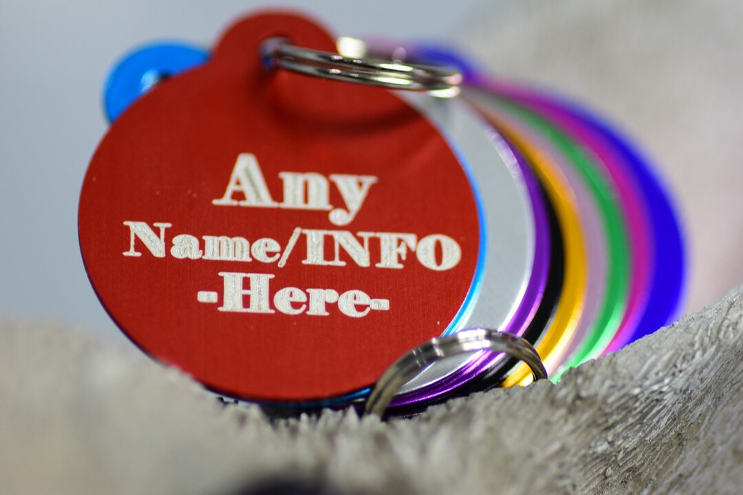 Personalized Pet ID Tag: Engraved Bulb Tag, Free Ring Christmas Gift - Etsy