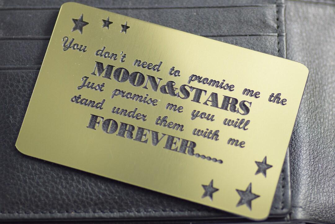 Mens Gold Wallet Insert: Personalized Engraved Card Christmas Grandad ...