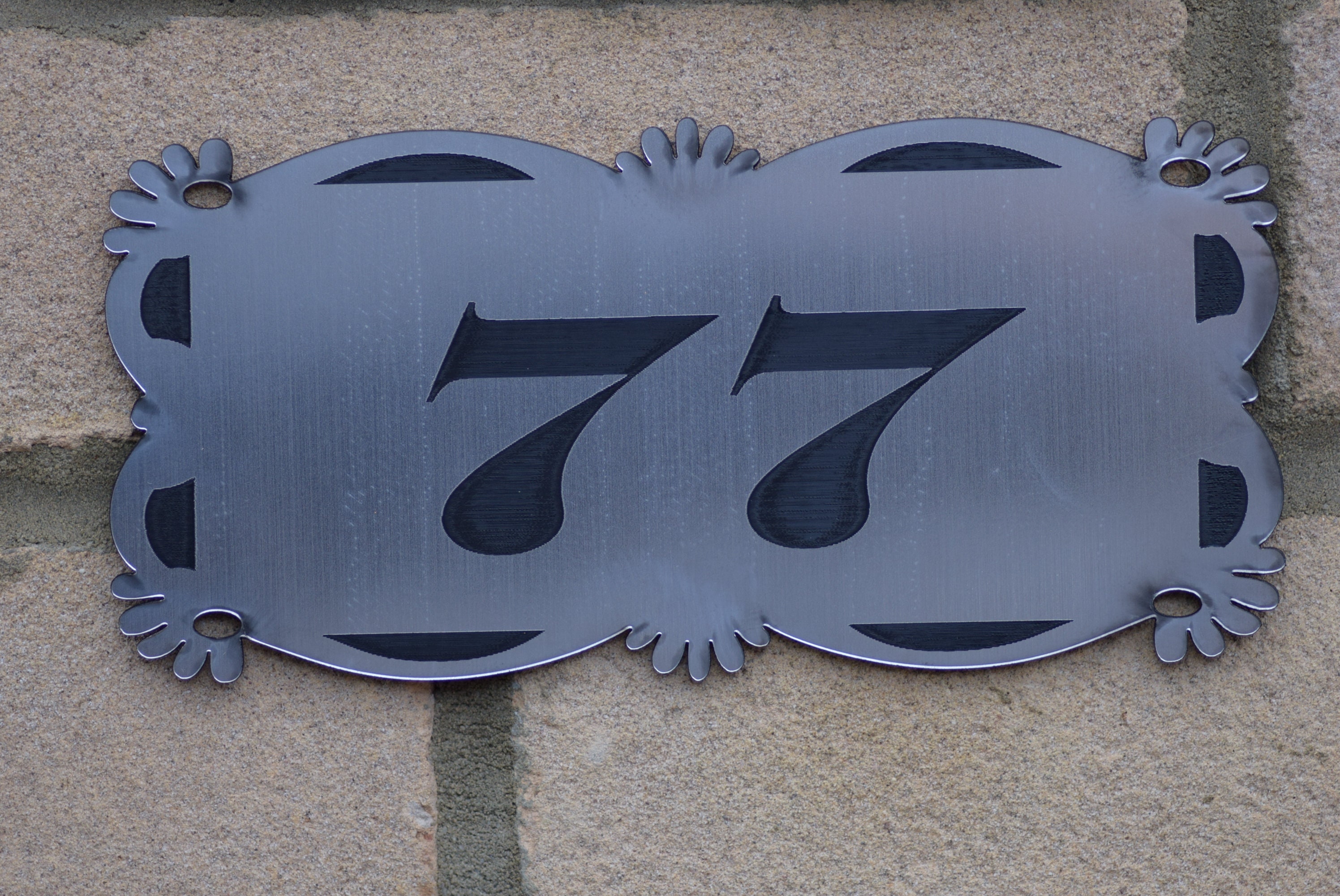 Door Number Deep Engraved Personalised Natural Slate House | Etsy