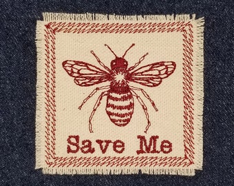 Queen Bee Embroidered Patch Bee Canvas Patch Bee Patch - Etsy