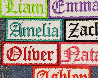Custom Personalized Embroidered Name Patch SPARKLING GLITTER - Etsy