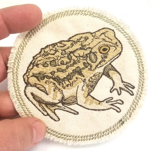 Toad Embroidered Patch Canvas Patch Toad in Color 2 Sizes - Etsy