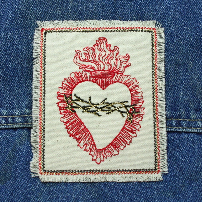 Sacred Heart Patch - Etsy