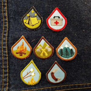 Camping Patch Outdoor Skills Badges - Funny Merit Badge Embroidered ...