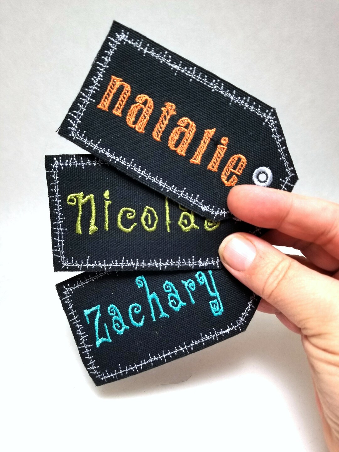 Personalized Spooky Christmas Name Tag for Stocking or Gift Name Tag - Etsy