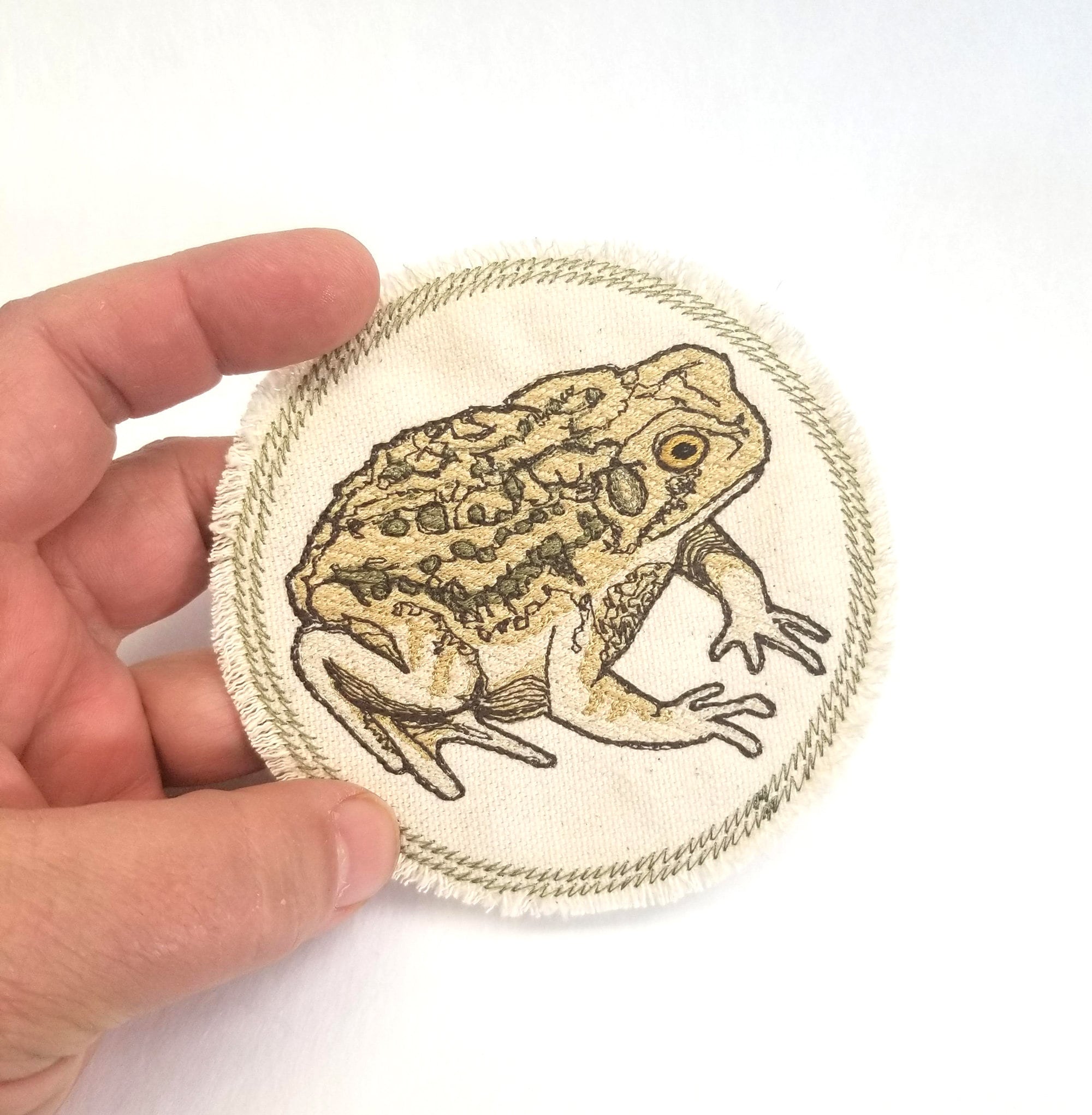 Toad Embroidered Patch Canvas Patch Toad in Color 2 Sizes - Etsy