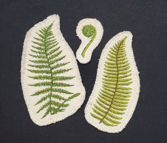 Forest Fern Embroidered Patch Set Patch Jacket Collection - Etsy