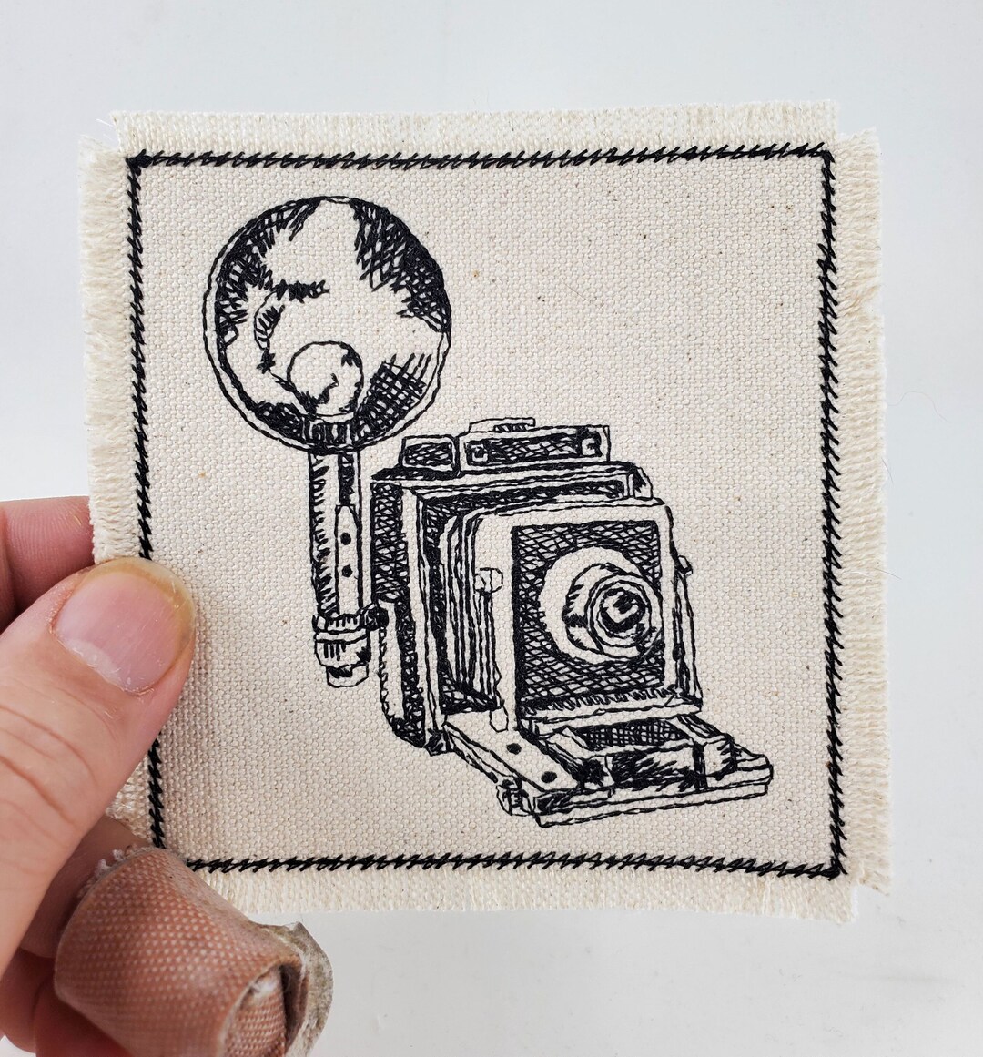 Vintage Camera Embroidered Patch Canvas Patch - Add to Your Patch ...