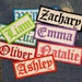 Custom Name Patch Embroidered Personalized Iron on Name Tag Old English ...