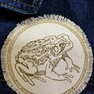 Toad Embroidered Patch Canvas Patch Toad Art - Etsy