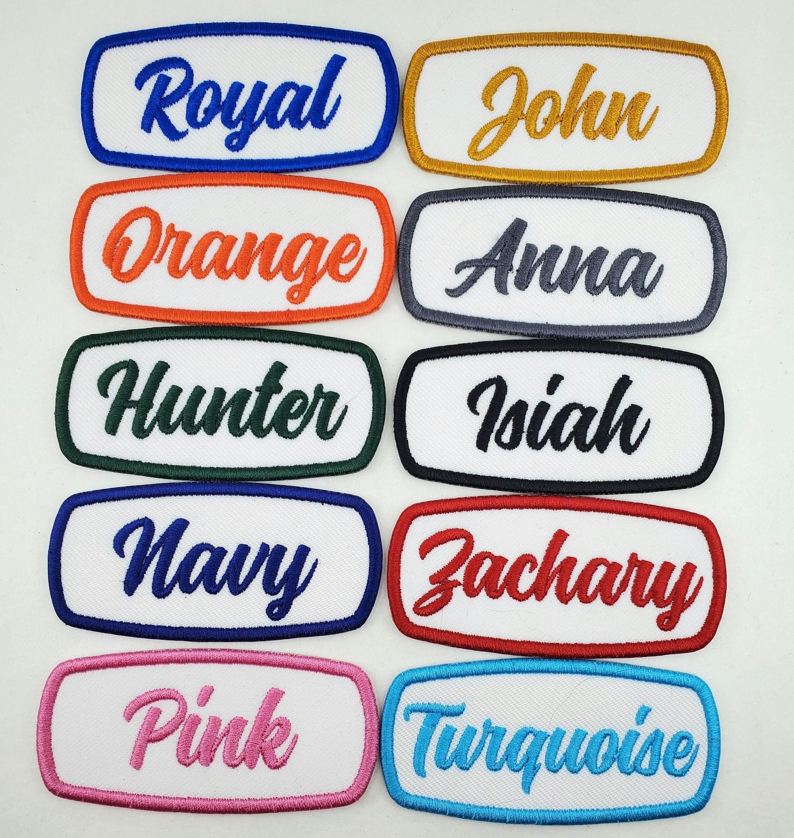 Personalized Name Patch Embroidered Iron on - Company Name Patch - Name ...