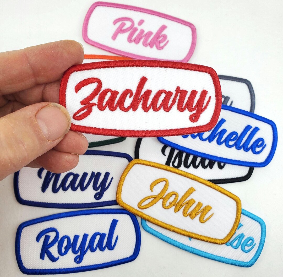 Personalized Name Patch Embroidered Iron on - Company Name Patch - Name ...