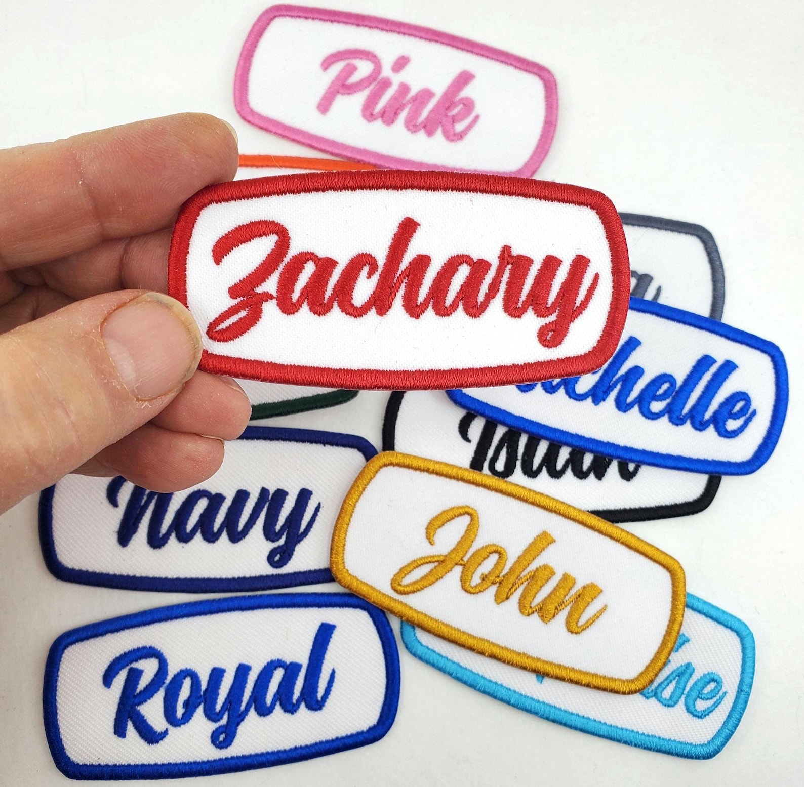 Personalized Name Patch Embroidered Iron on - Company Name Patch - Name ...