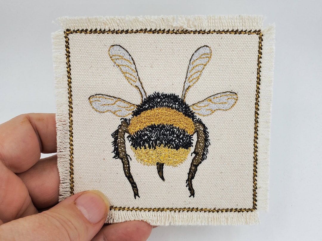 Bumble Bee Embroidered Patch Bee Canvas Patch - Bumble Booty Patch ...