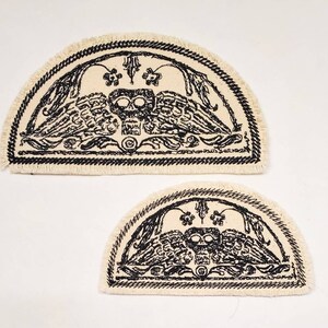 Winged Skull Grave - Cemetery - Tombstone Back Patch Embroidered Patch ...