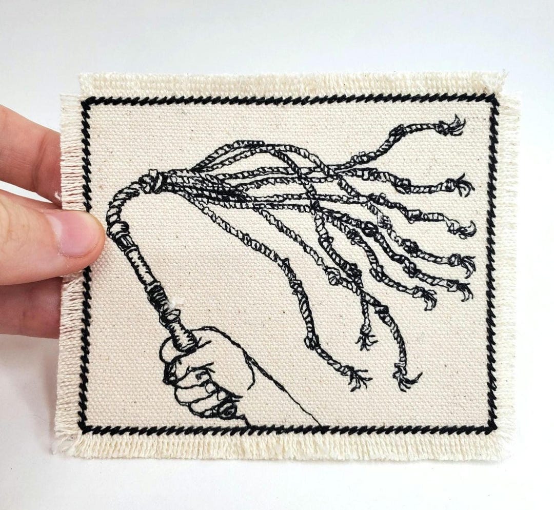 Cat O' Nine Tails Embroidered Patch Canvas Patch Jacket Backpack Patch ...