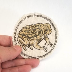 Toad Embroidered Patch Canvas Patch Toad in Color - Etsy