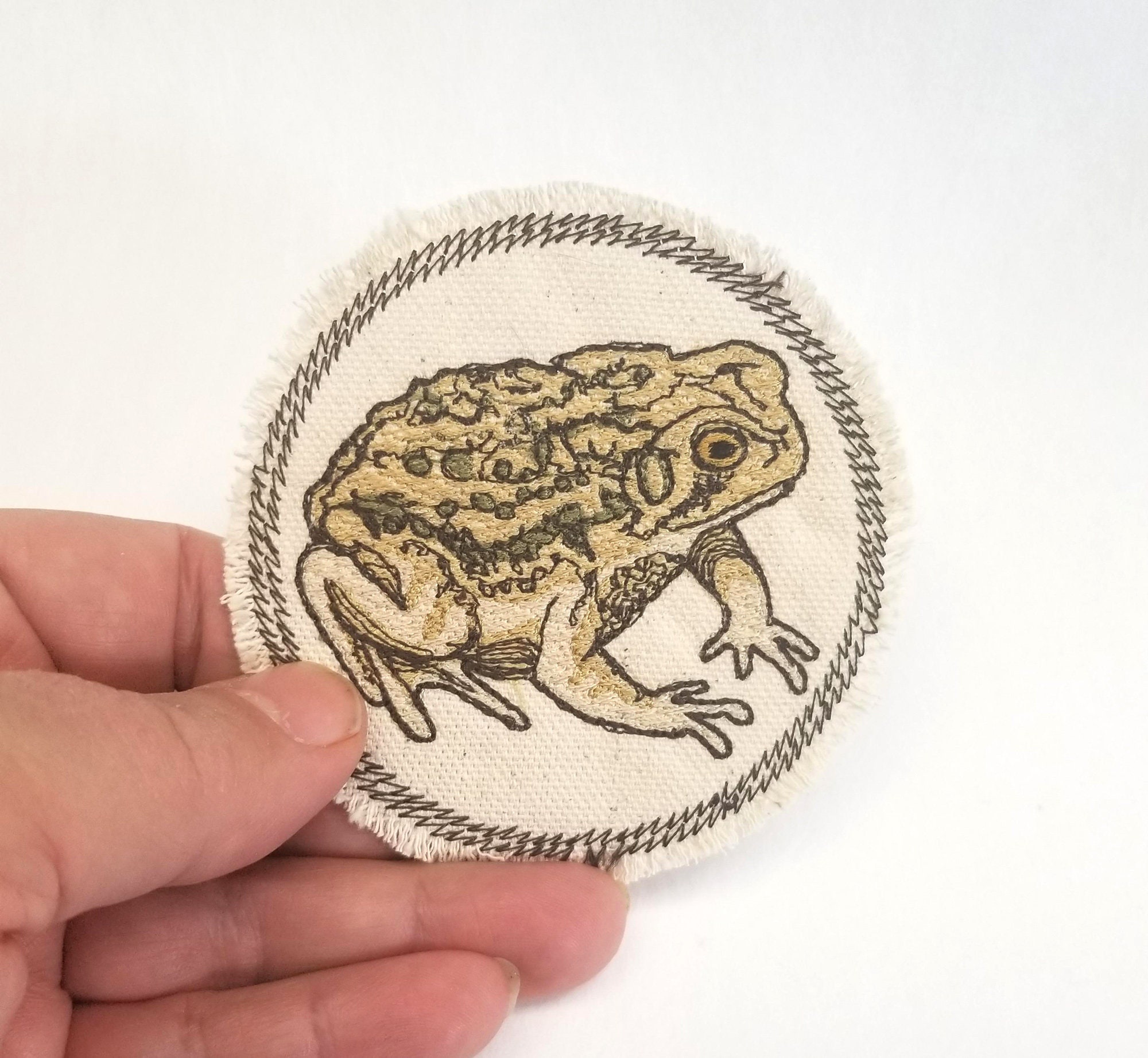 Toad Embroidered Patch Canvas Patch Toad in Color 2 Sizes - Etsy