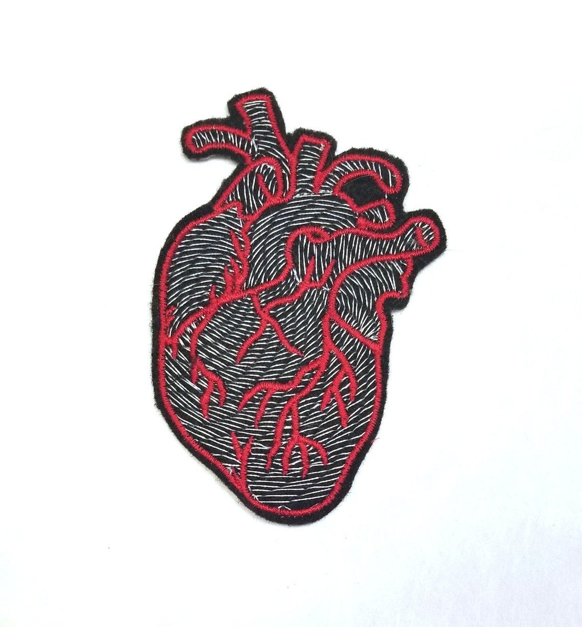 Anatomical Heart Embroidered Patch Backpack Patch Patch | Etsy