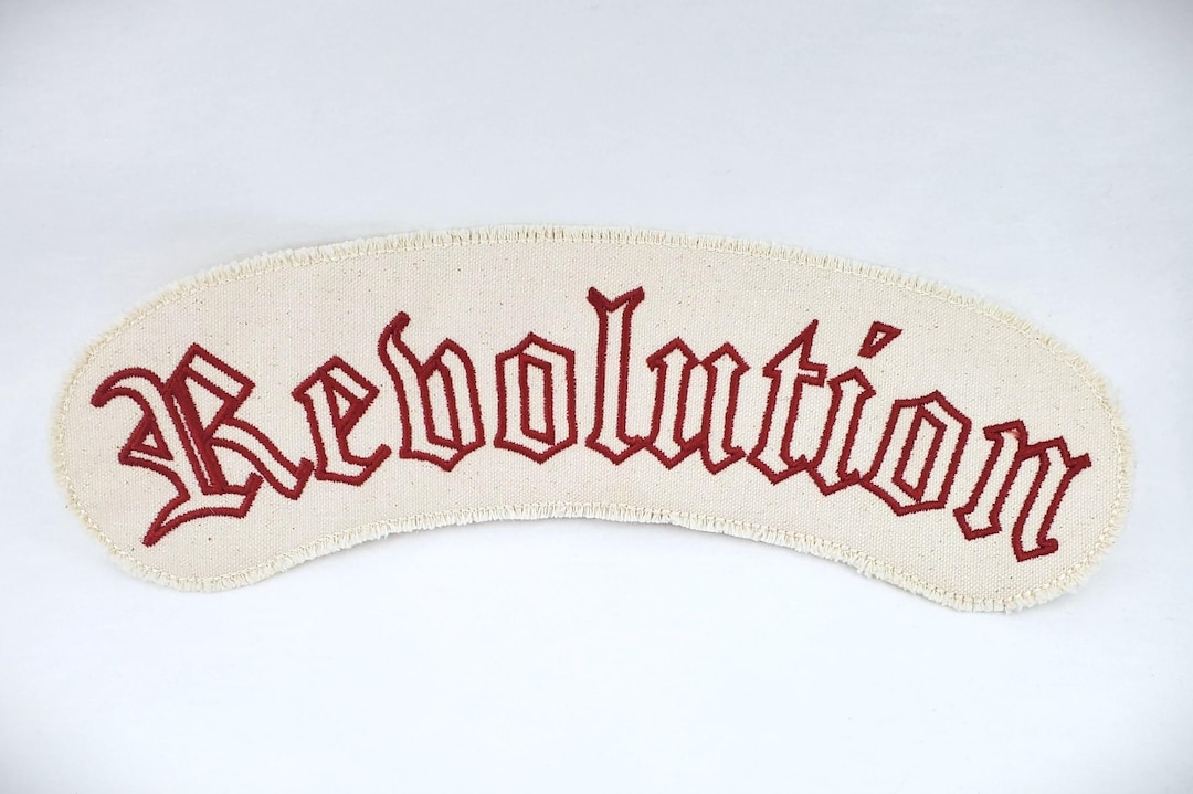 Revolution Back Patch Embroidered Patch - Canvas Patch - Words to Live ...